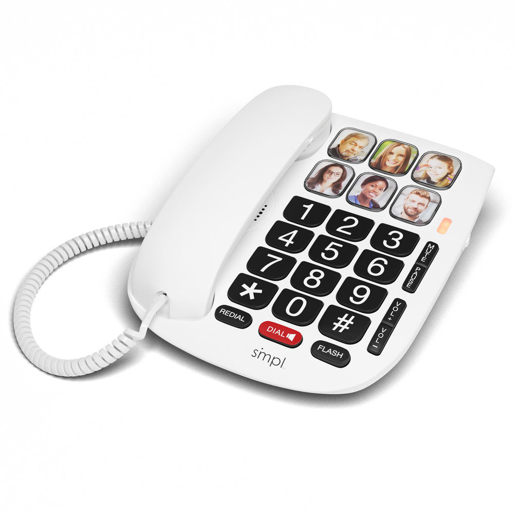 Buy Smpl Photo Dial 6 Corded Memory Phone at AgeComfort.com ...